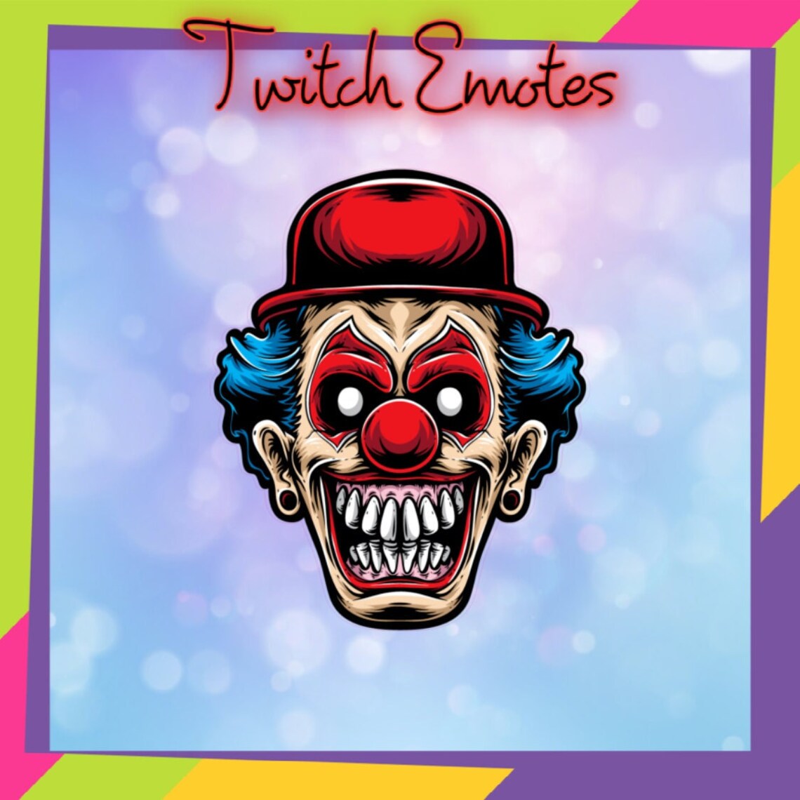 Creepy Clown Emote, Twitch Emotes, Discord Emotes, Streamer Emotes ...