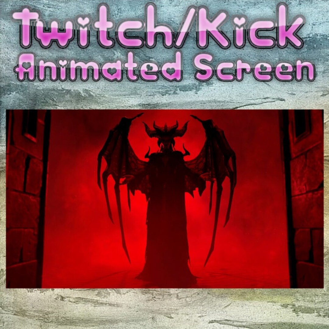 Lilith Diablo Twitch Kick Screen, Streaming Screen, Animated Screen, Background Screen, 4k ...