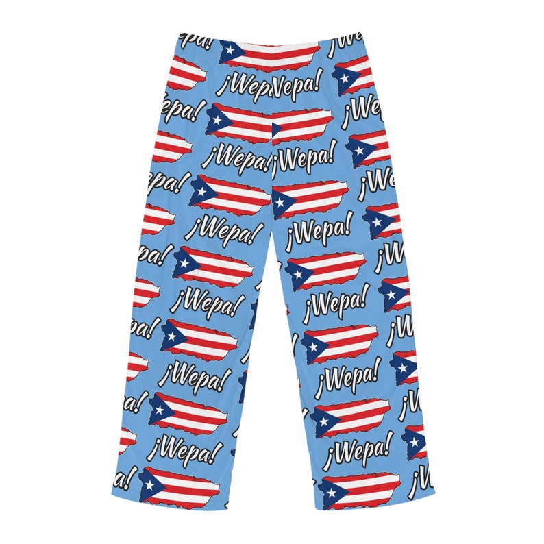 Puerto Rico Country Shape Flag With Wepa Men's Pajama Pants AOP ...