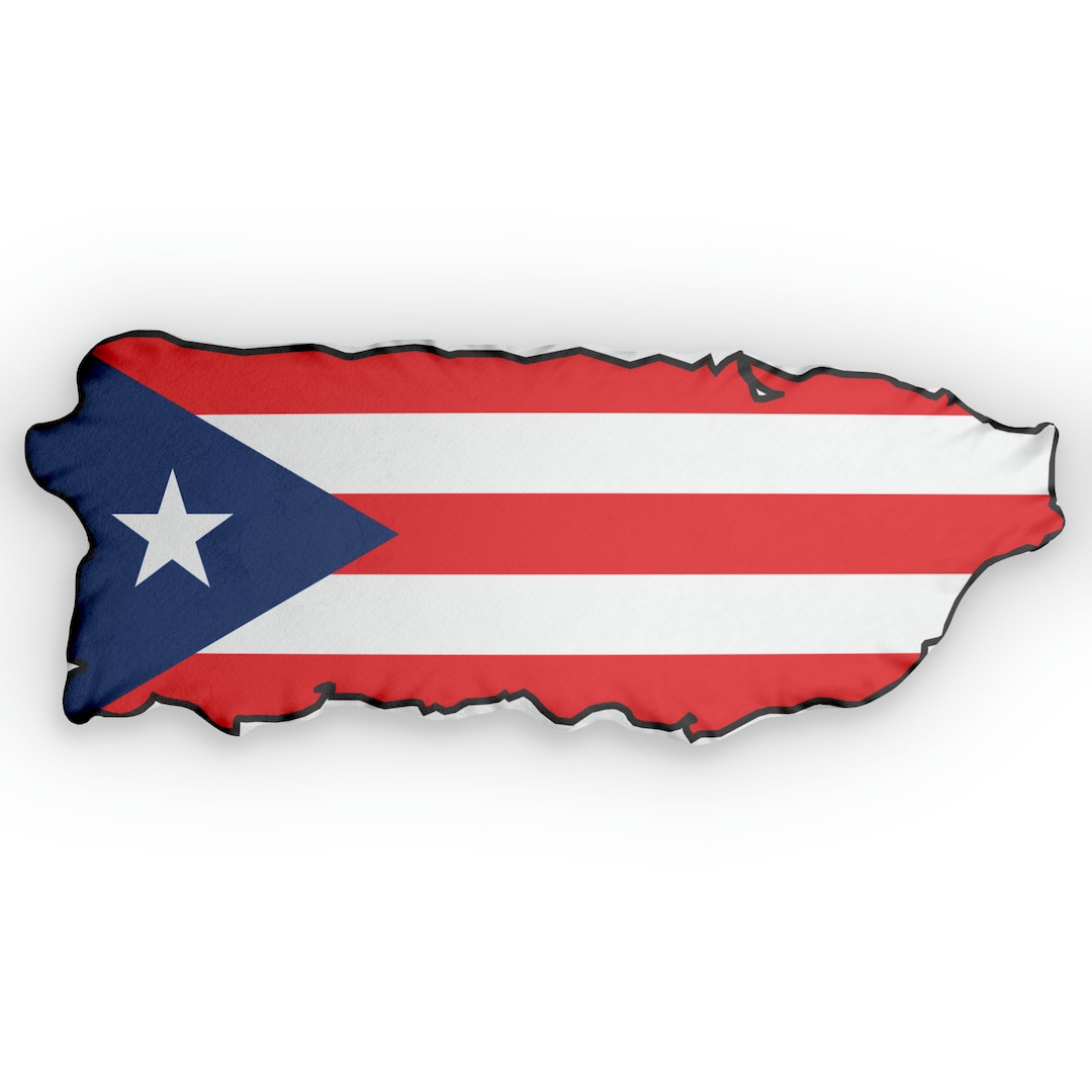 Puerto Rico Flag Country Shaped Pillow - Multiple Sizes Available - Etsy
