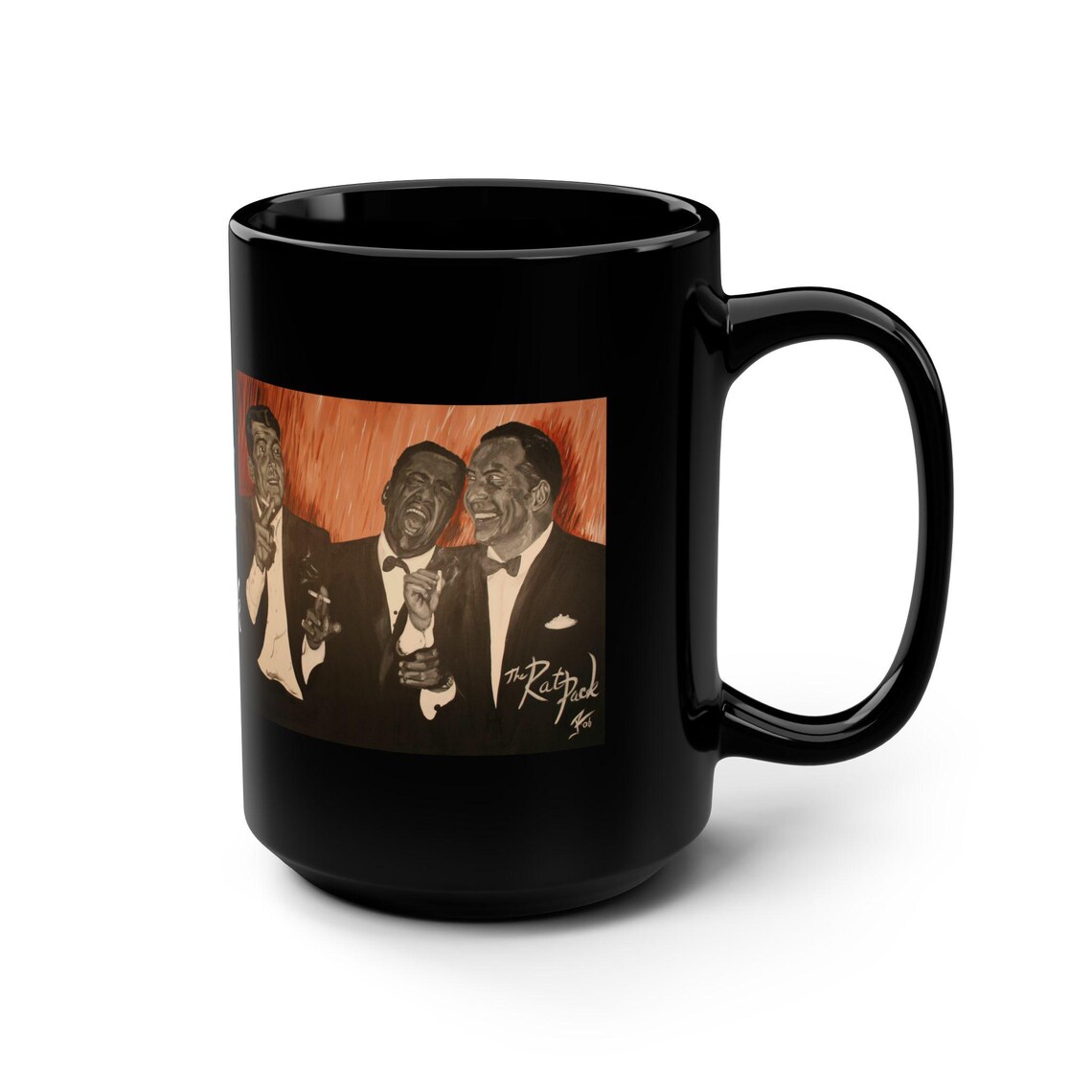 The Rat Pack, Dean Martin, Sammy Davis Jr., Frank Sinatra Black Mug ...