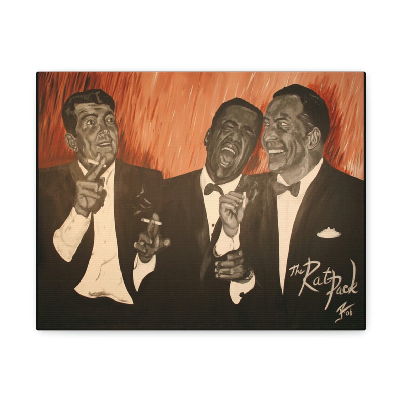 The Rat Pack, Dean Martin, Sammy Davis Jr., Frank Sinatra Matte Canvas ...