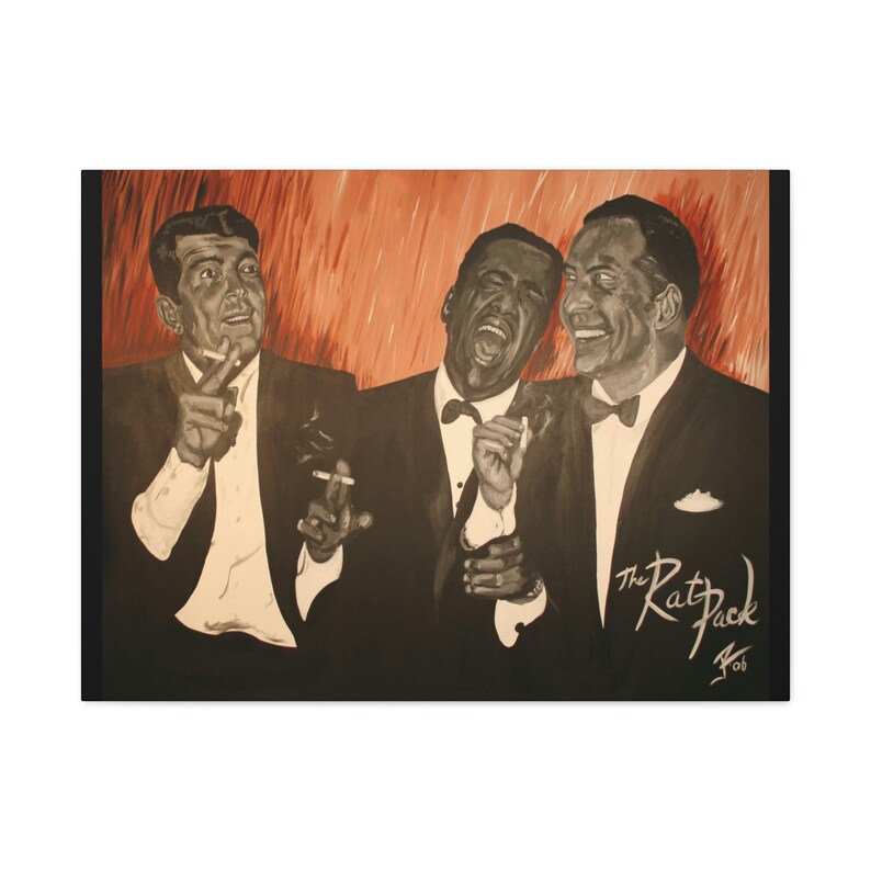 The Rat Pack, Dean Martin, Sammy Davis Jr., Frank Sinatra Matte Canvas ...
