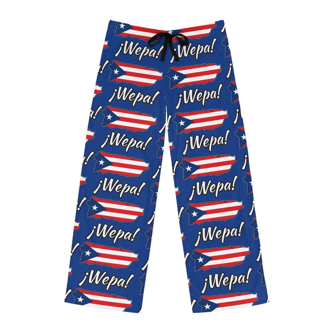 Puerto Rico Country Shape Flag With Wepa! Men's Pajama Pants (AOP ...