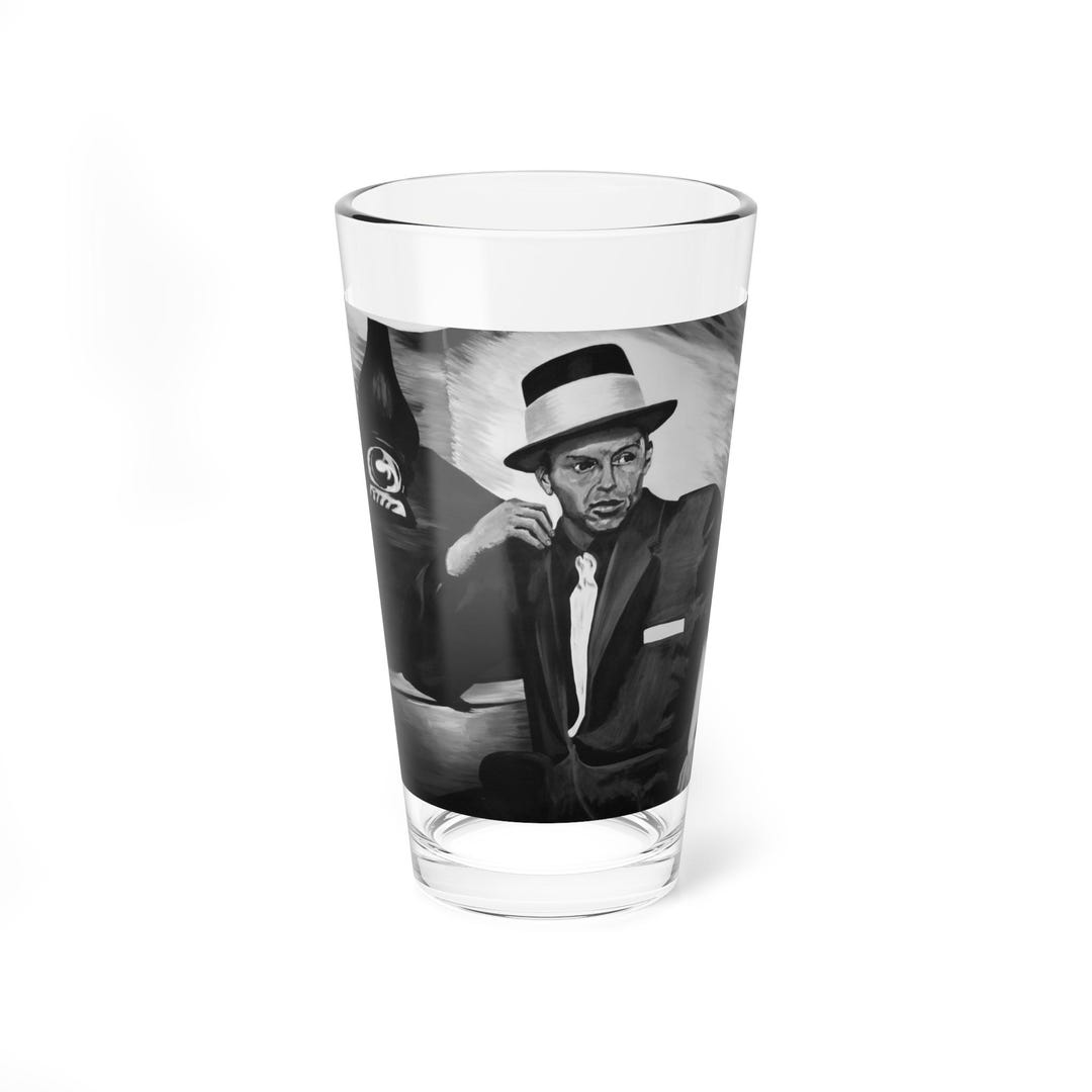 Frank Sinatra Painting Vintage Inspired Mixing Glass, 16oz in Black ...
