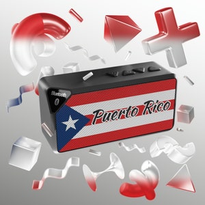 Puerto Rico Flag With Letters Jabba Music Bluetooth Speaker - Etsy