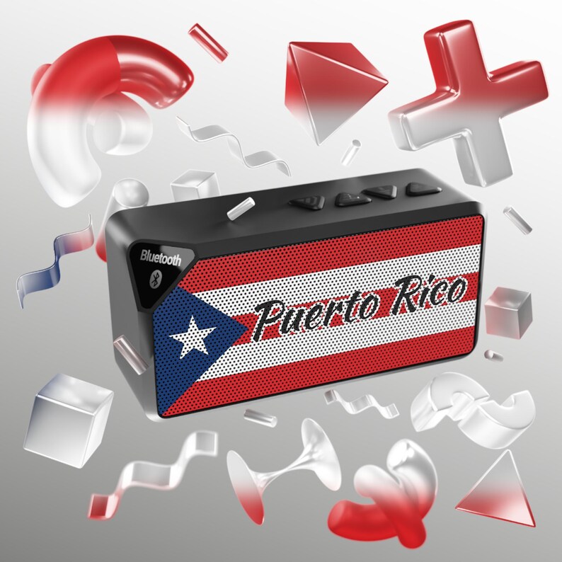 Puerto Rico Flag With Letters Jabba Music Bluetooth Speaker - Etsy