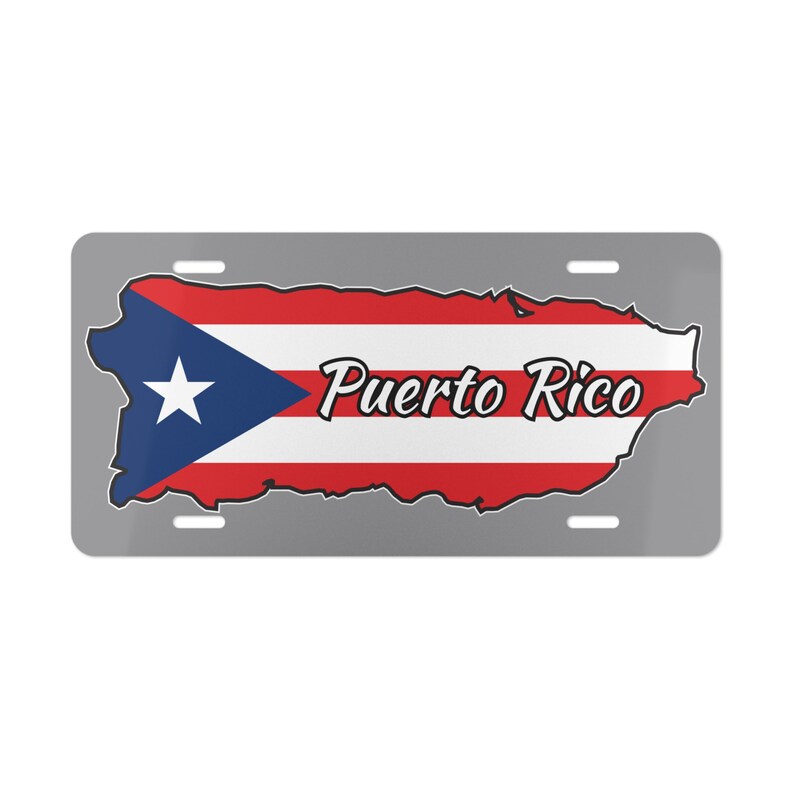 Puerto Rico Country Flag With Puerto Rico Text #1 Vanity Car Plate ...