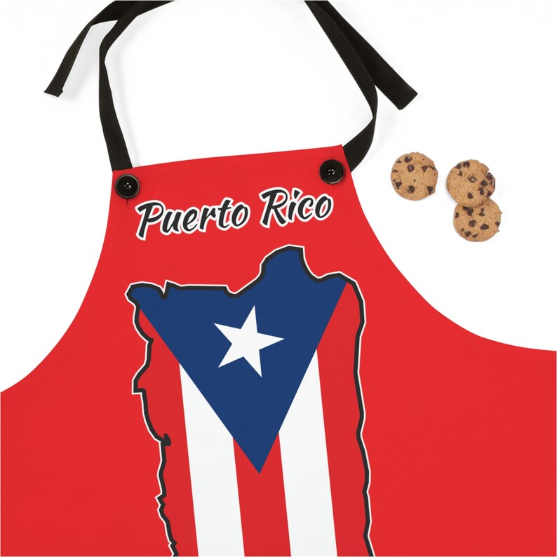 Puerto Rico Island Flag Unisex Apron - Red - Etsy