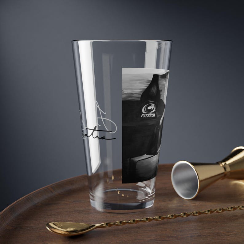 Frank Sinatra Painting With Signature Vintage Inspired Mixing Glass ...