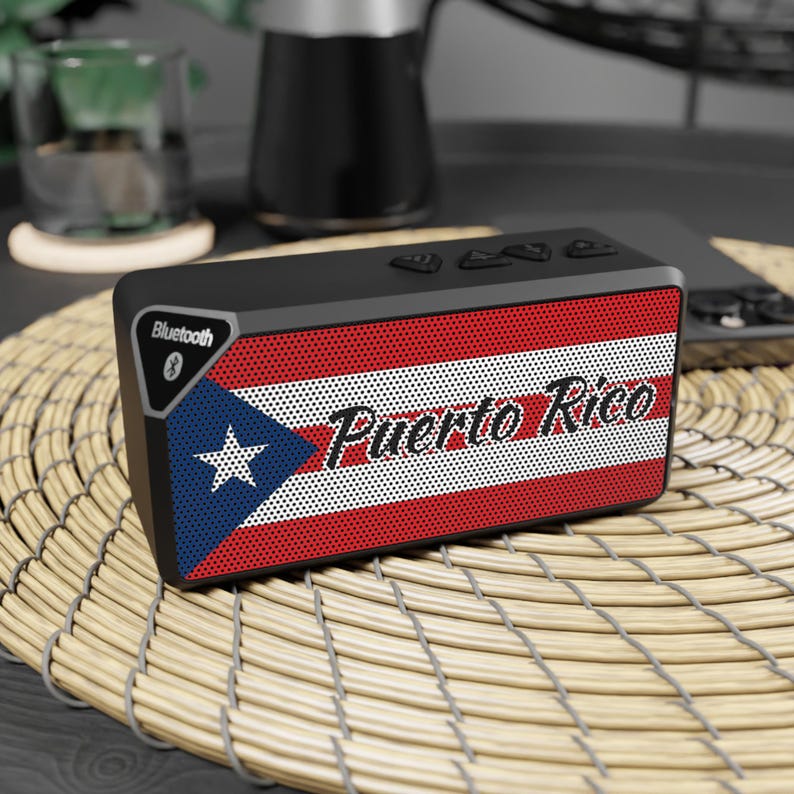 Puerto Rico Flag With Letters Jabba Music Bluetooth Speaker - Etsy