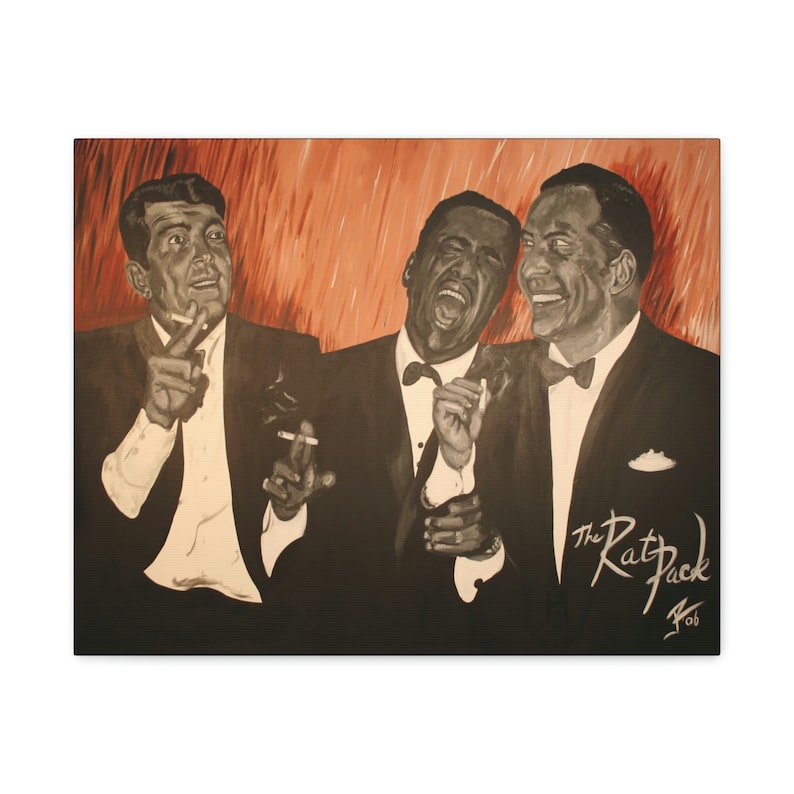 The Rat Pack, Dean Martin, Sammy Davis Jr., Frank Sinatra Matte Canvas ...