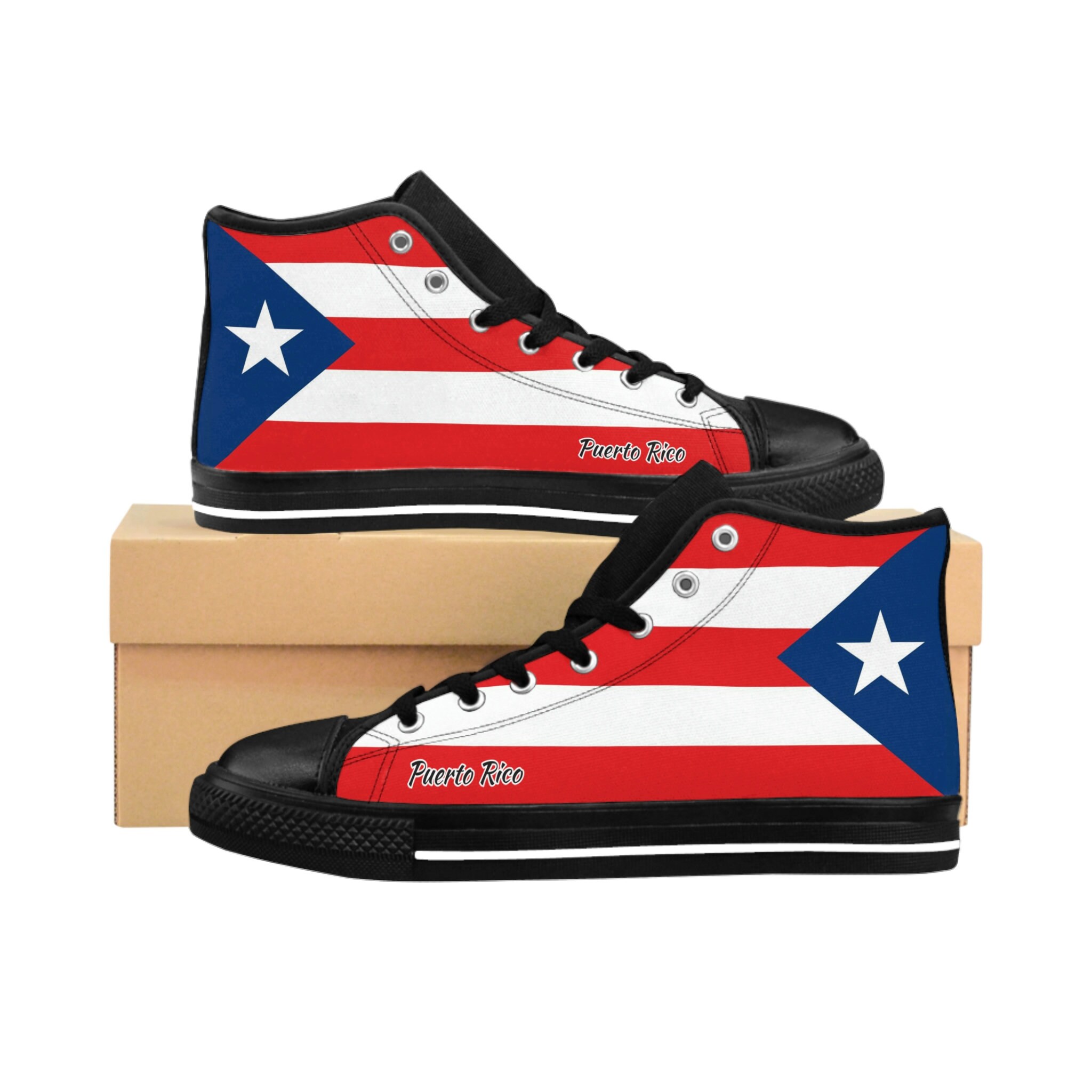 Puerto Rico Flag Men's Classic Sneakers - Etsy