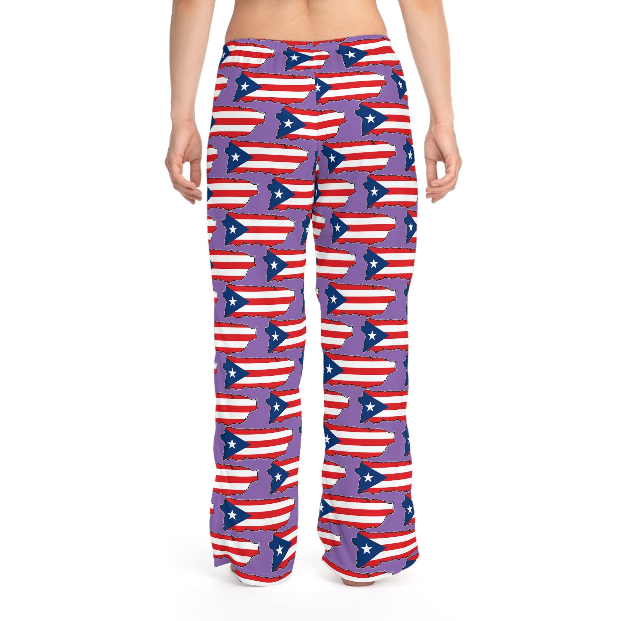 Puerto Rico Country Shape Flag Women's Pajama Pants (AOP) - Multiple ...
