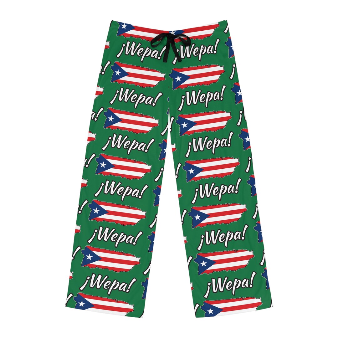 Puerto Rico Country Shape Flag With Wepa! Men's Pajama Pants (AOP ...