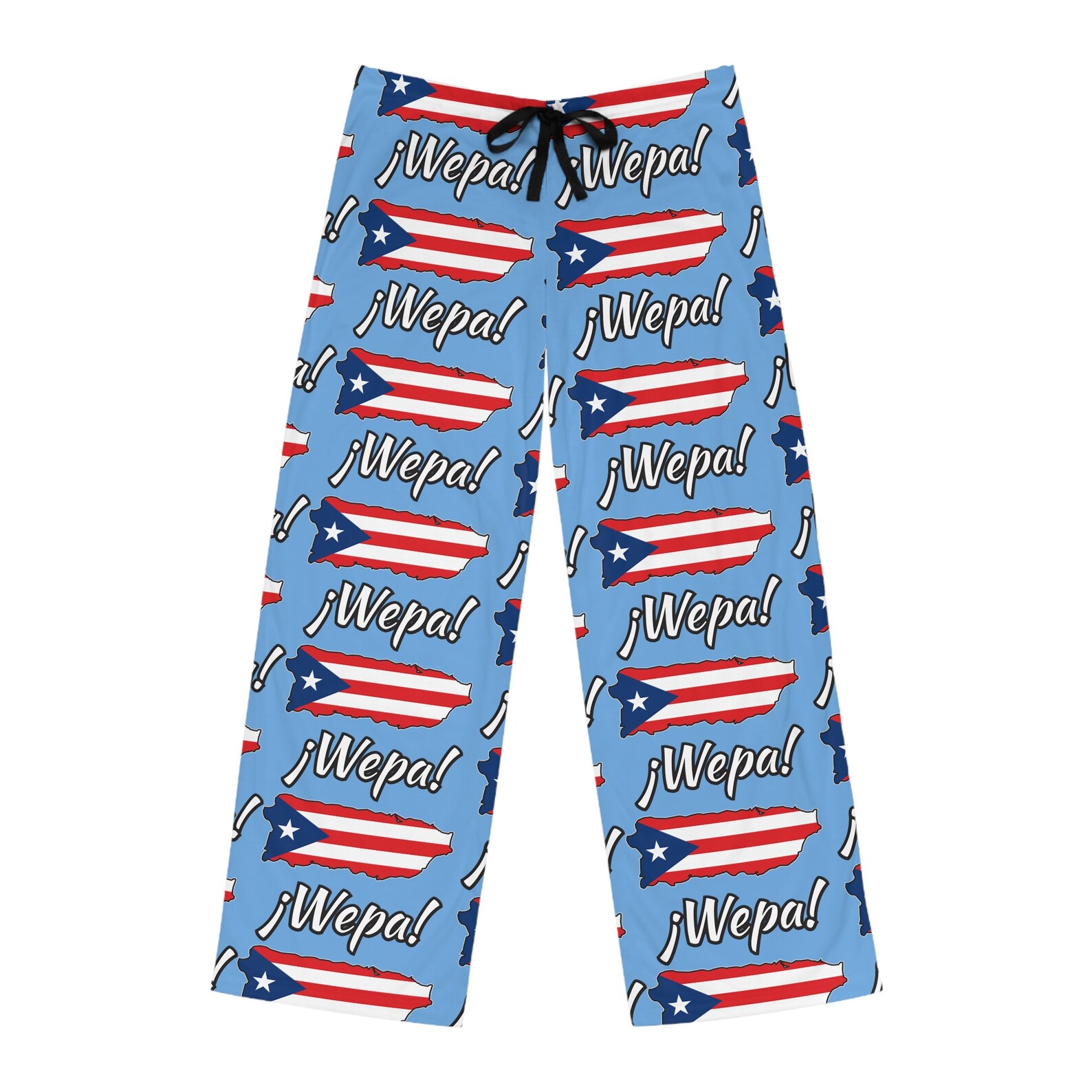 Puerto Rico Country Shape Flag With Wepa! Men's Pajama Pants (AOP ...