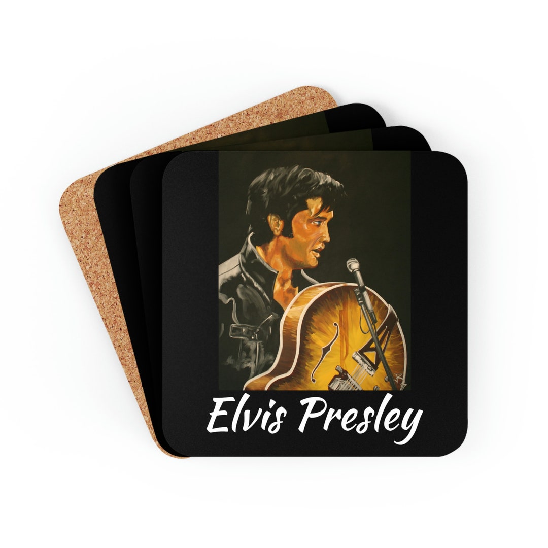 Elvis Presley Wine, Coffee , Drink Corkwood Coaster Set - Original ...