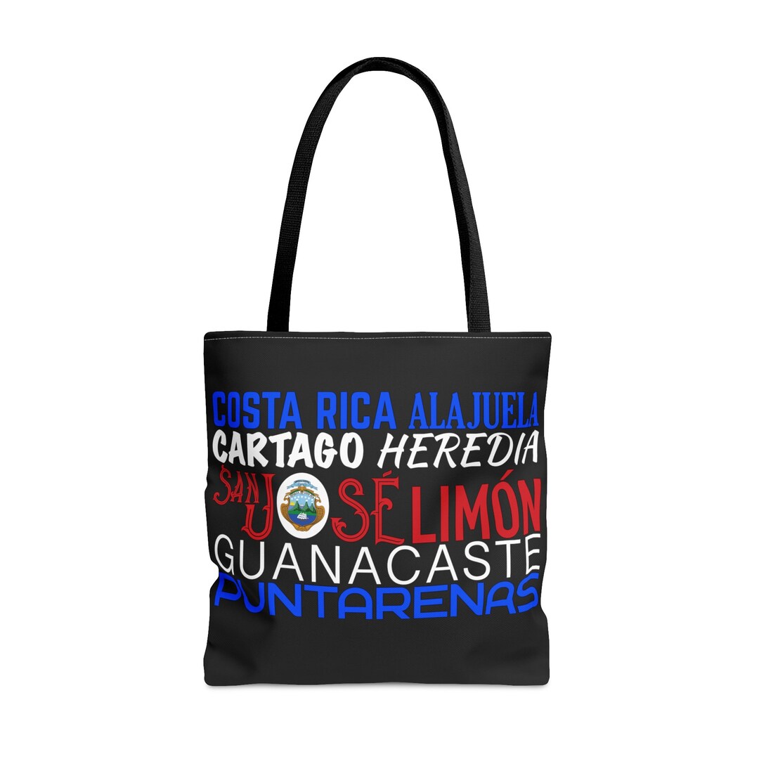 Costa Rica Regiones Names Flag AOP White Tote Bag Multiple Sizes - Etsy