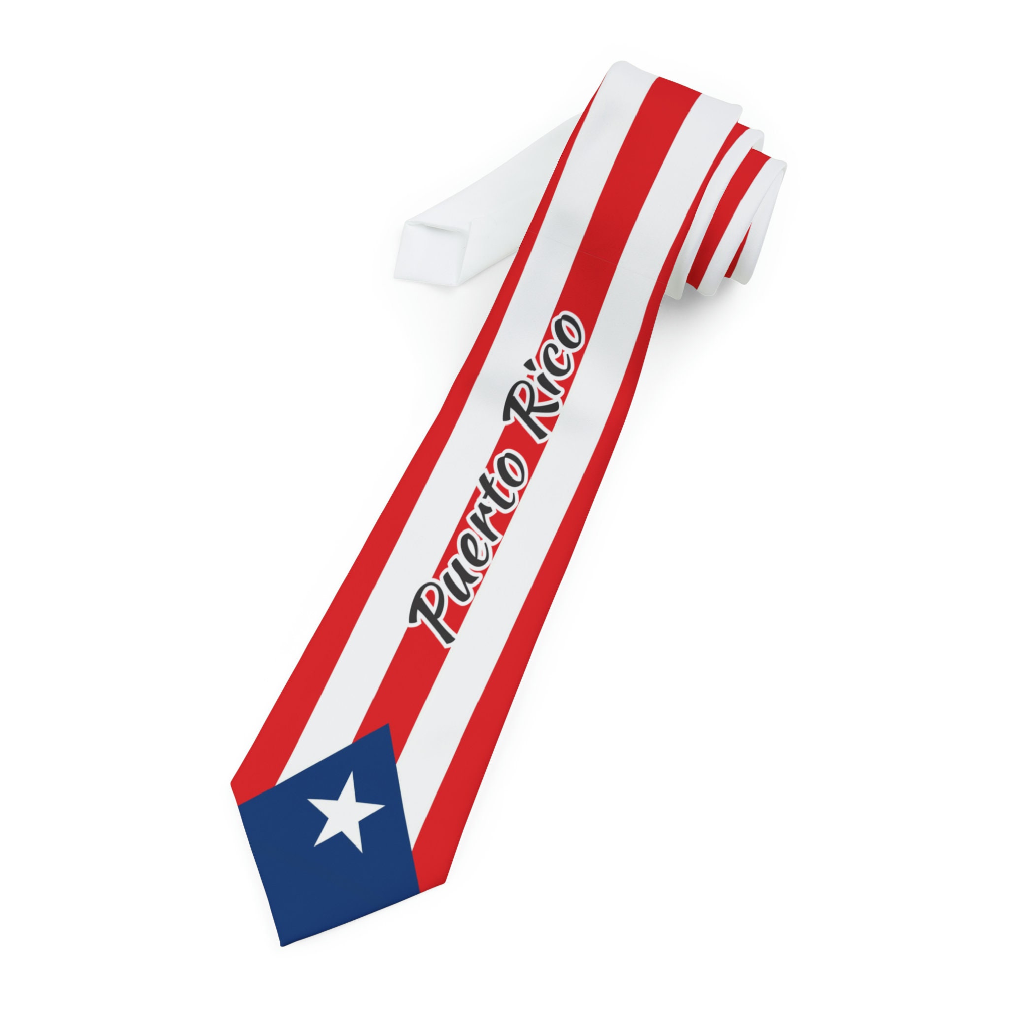 Puerto Rico Flag Bandera Boricua Necktie Corbata With Letters - Etsy