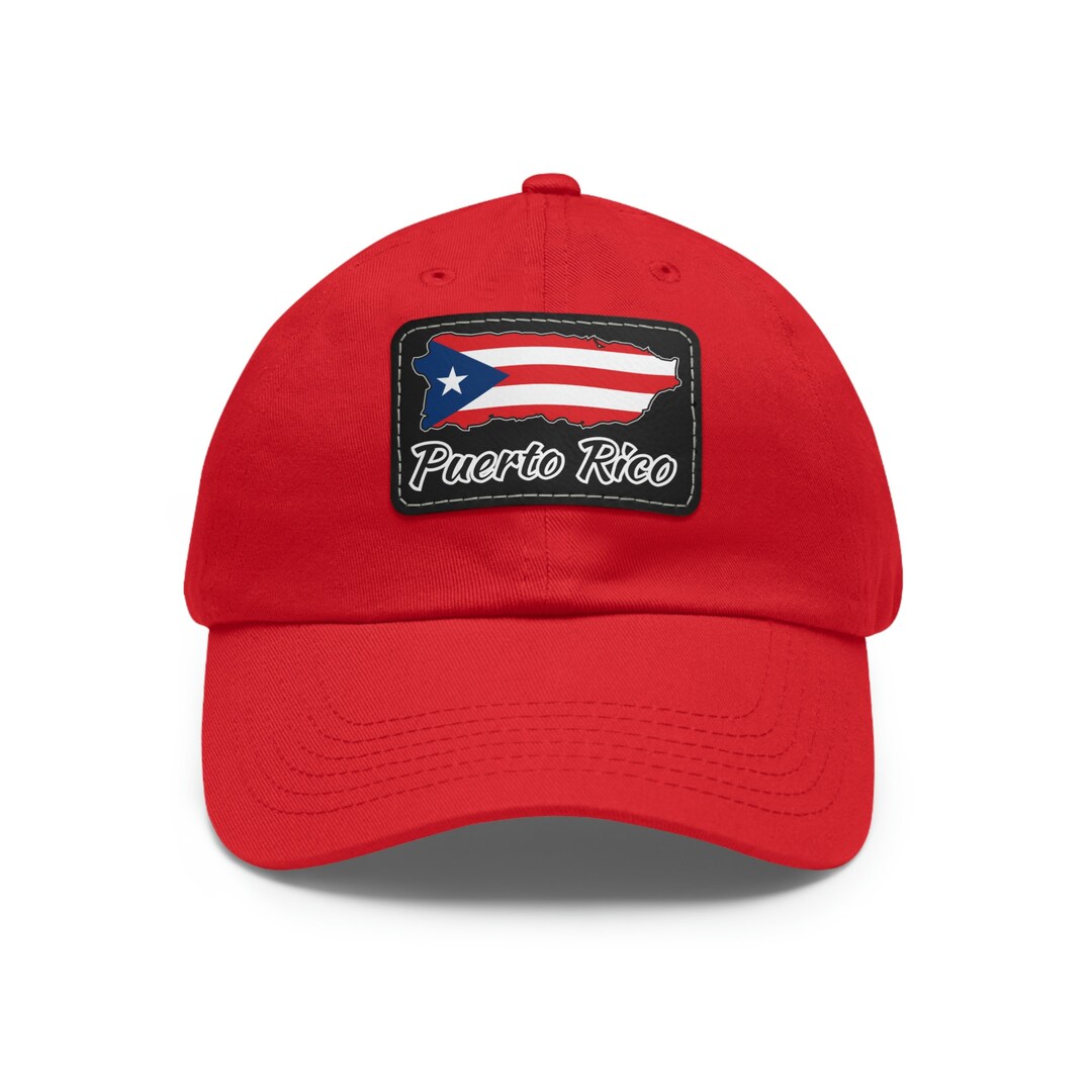 Puerto Rico Island Flag Unisex Baseball Cap, Hat With Leather Patch ...