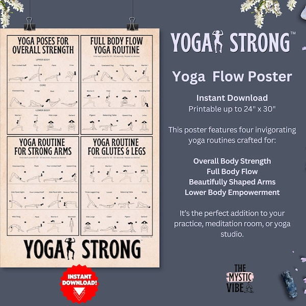 Yoga Routine Poster - Etsy