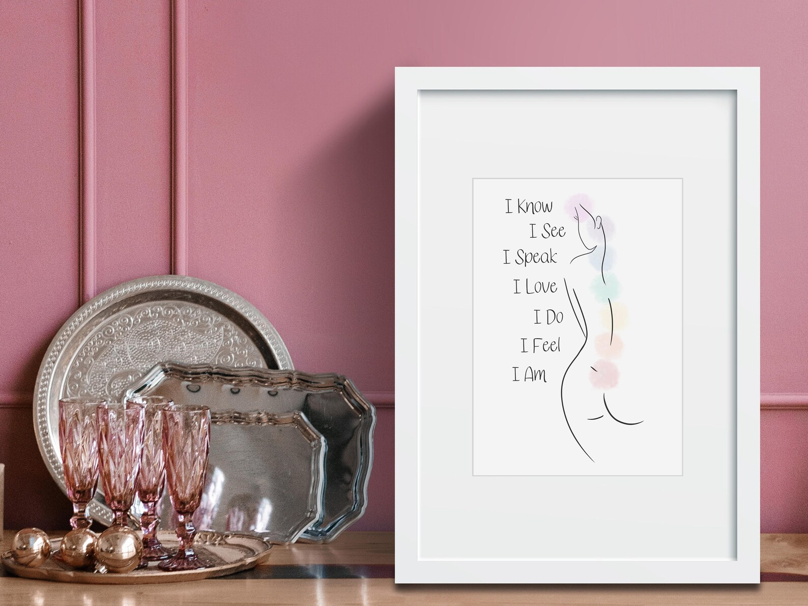 Chakra Affirmations Poster, Instant Downloadable Chakra Femininity Poem ...