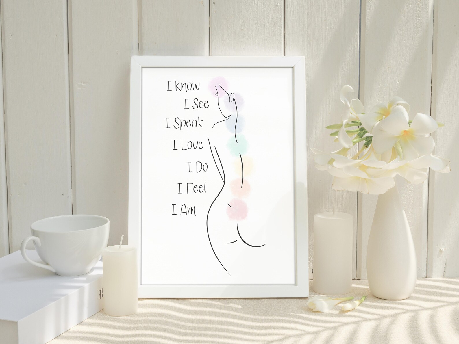 Chakra Affirmations Poster, Instant Downloadable Chakra Femininity Poem ...