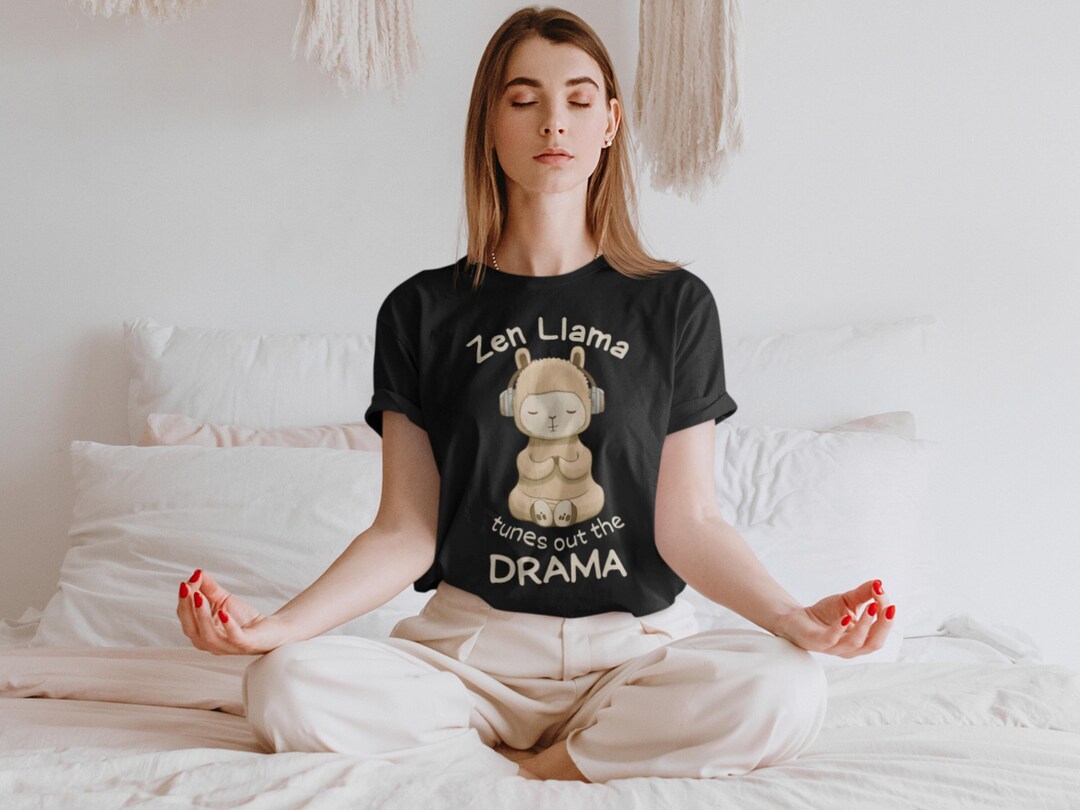 Zen Llama T-shirt, No Drama Llama Shirt, Zen T-shirt, Funny Yoga Shirt ...