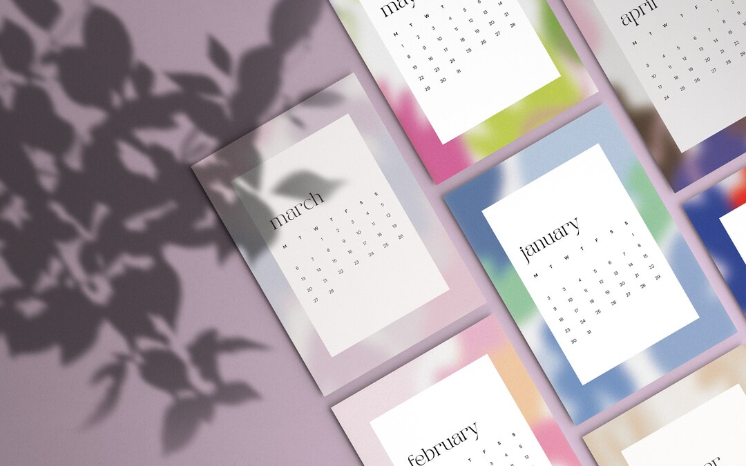 2023 Colorful Printable Calendar - Etsy