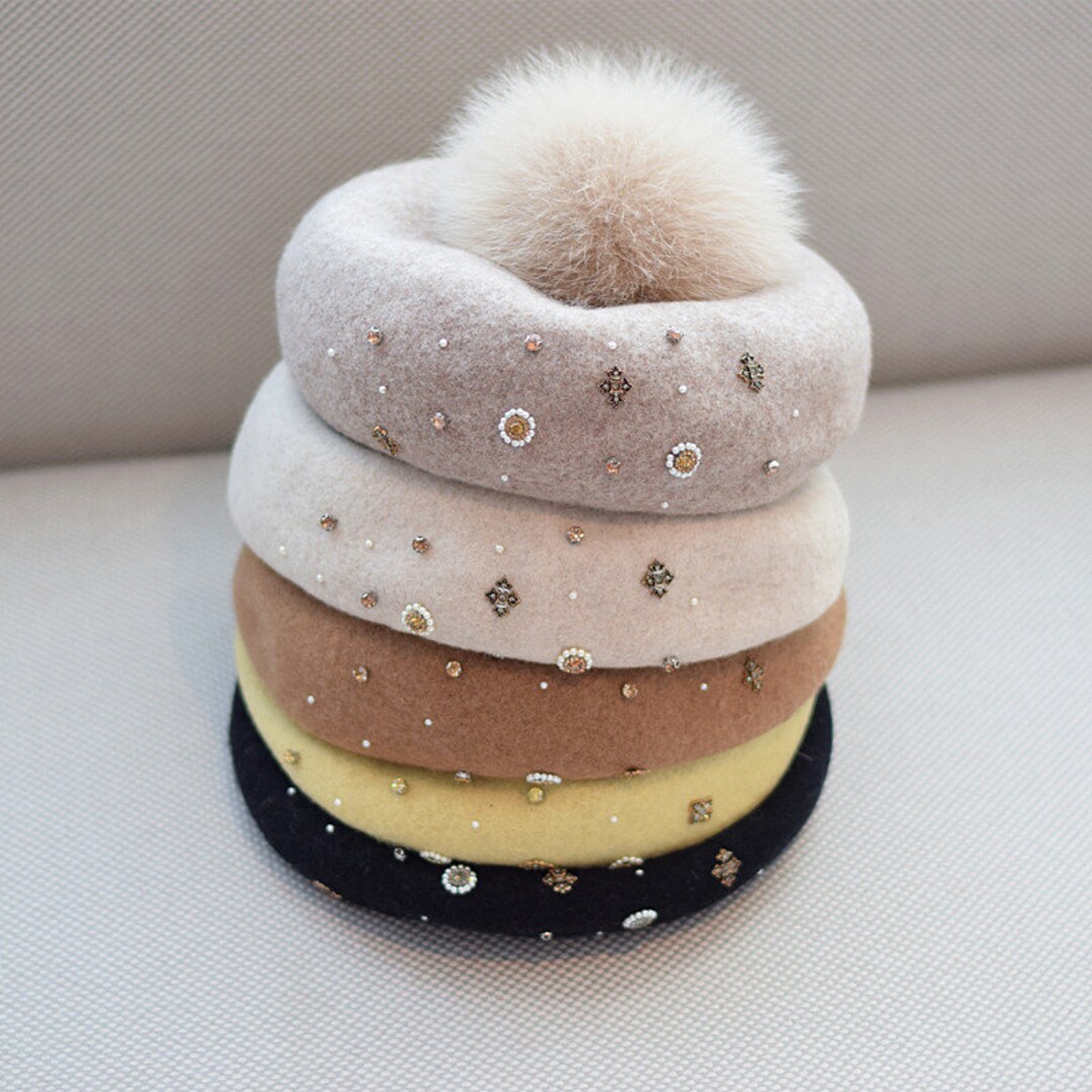 Soft Pom Pom Elegant Wool Stich Embrioder Gems Fluffy Puff - Etsy