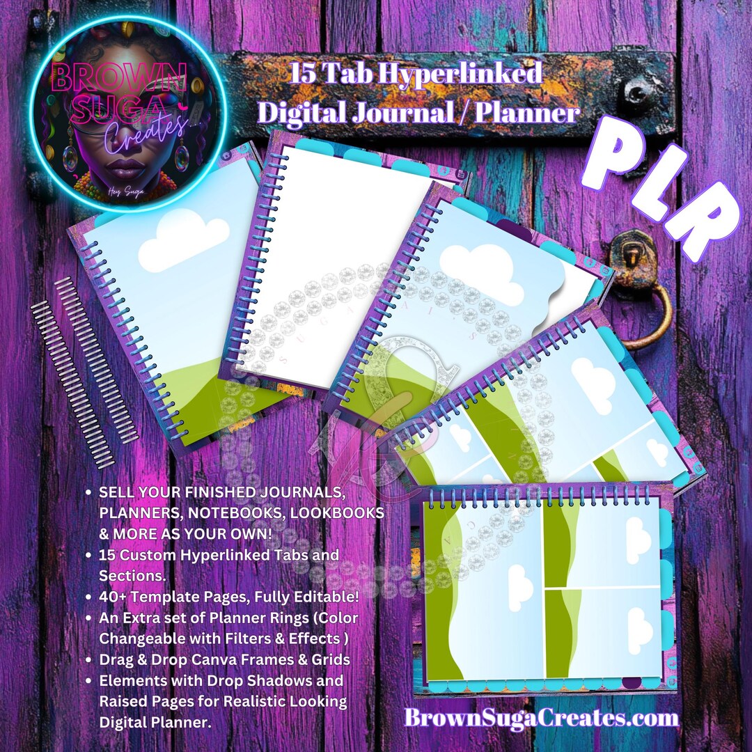 Custom 15 Tab Hyperlinked Digital Journal, Planner, Notebook, Workbook ...