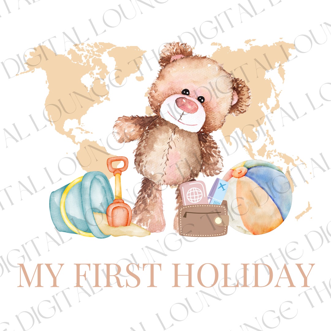 Digital Download PNG, My First Holiday, Sublimation Design, First ...