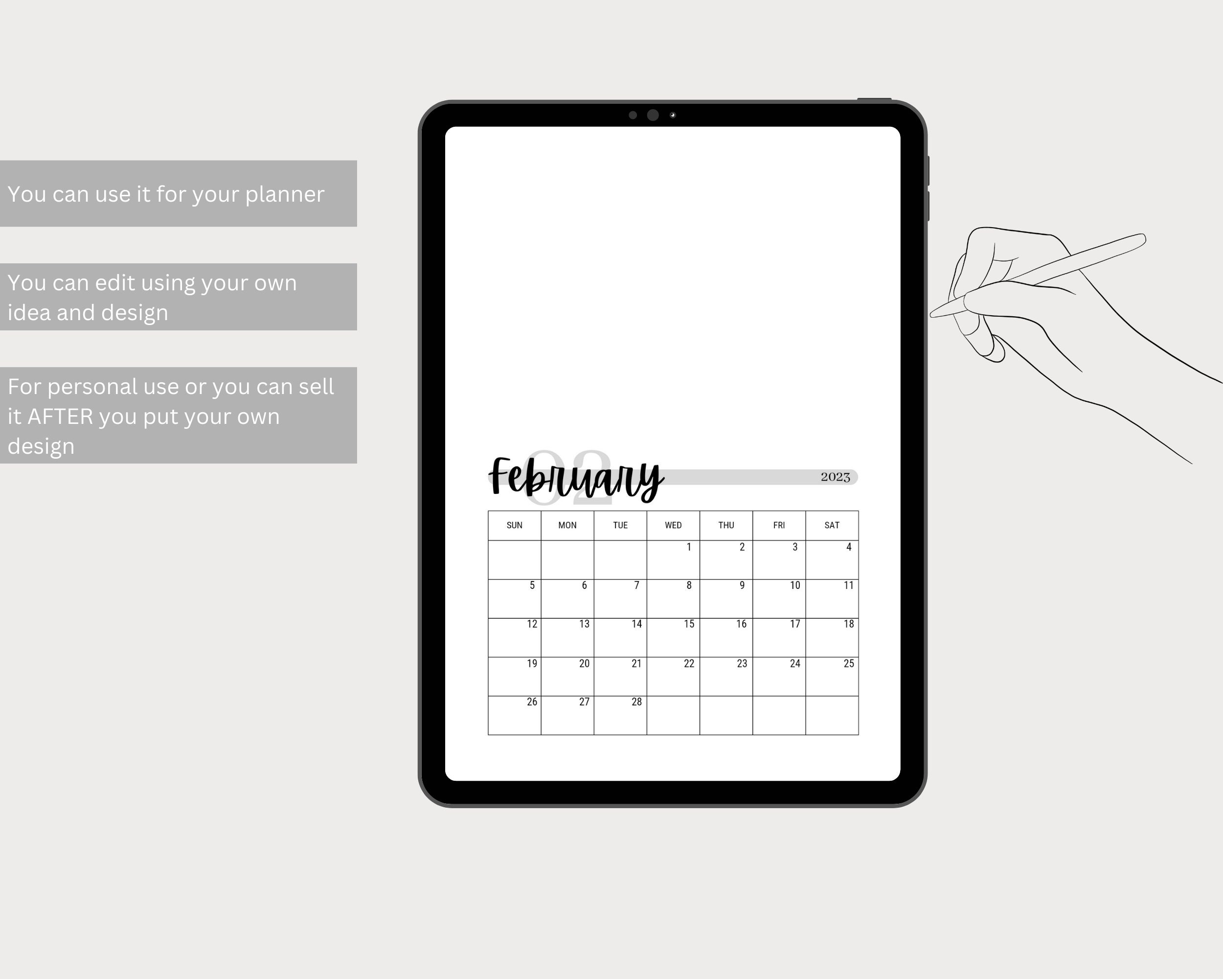 Editable Calendar Template 100% | Printable Calendar Template | 2023 ...