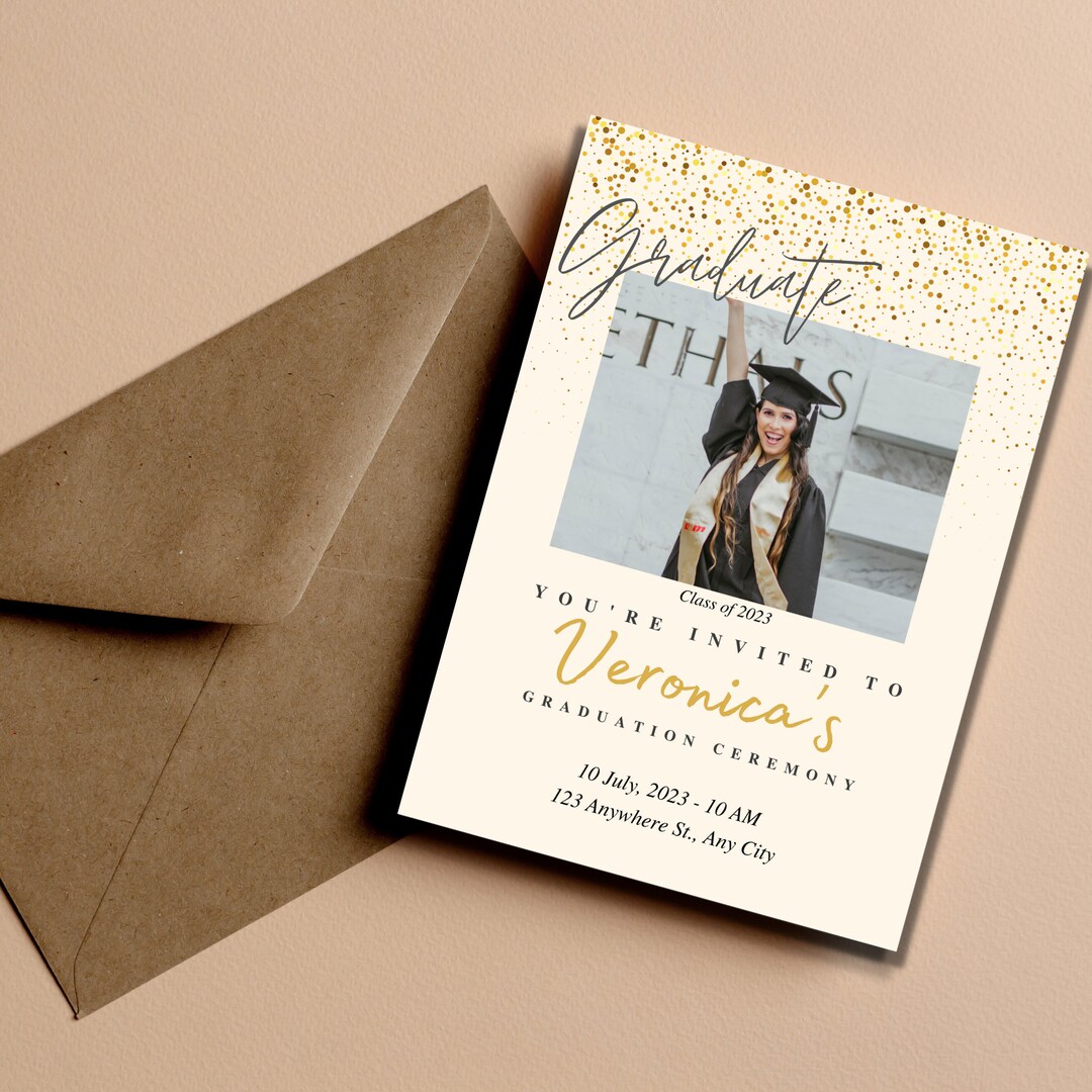 Editable Graduation Party Invitations, Graduation Ceremony Invitations ...