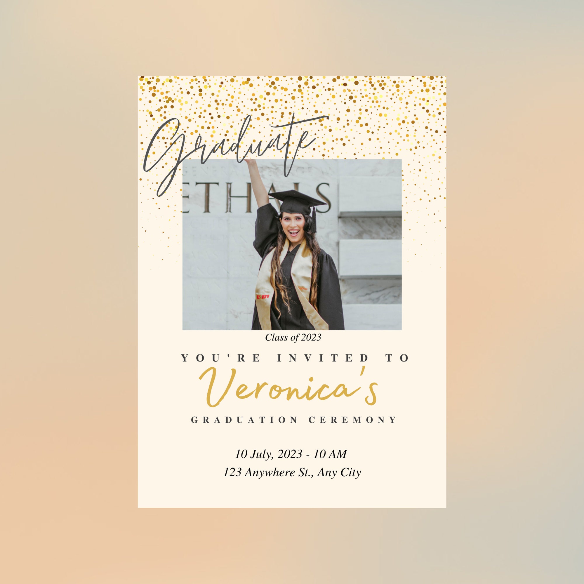 Editable Graduation Party Invitations, Graduation Ceremony Invitations ...