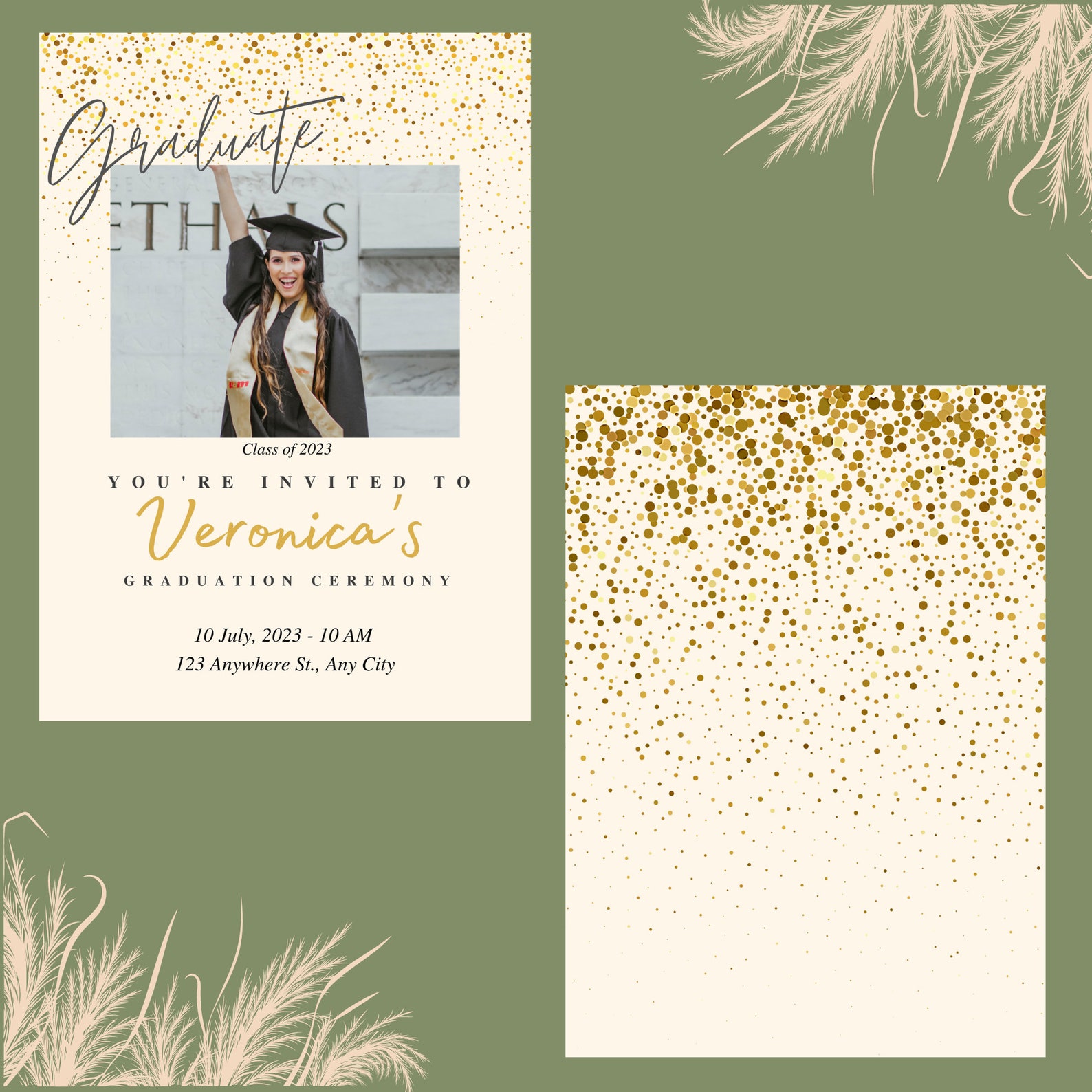 Editable Graduation Party Invitations, Graduation Ceremony Invitations ...