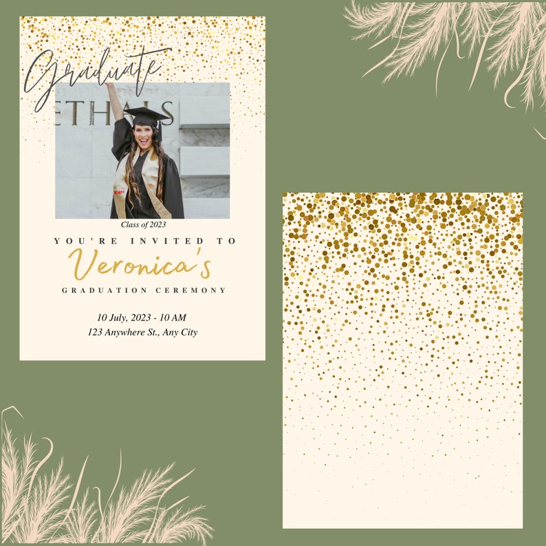 Editable Graduation Party Invitations Graduation Ceremony - Etsy