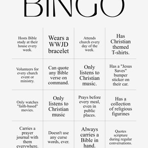 Christian Bingo Card: Faith-based Icebreaker Game digital Download ...