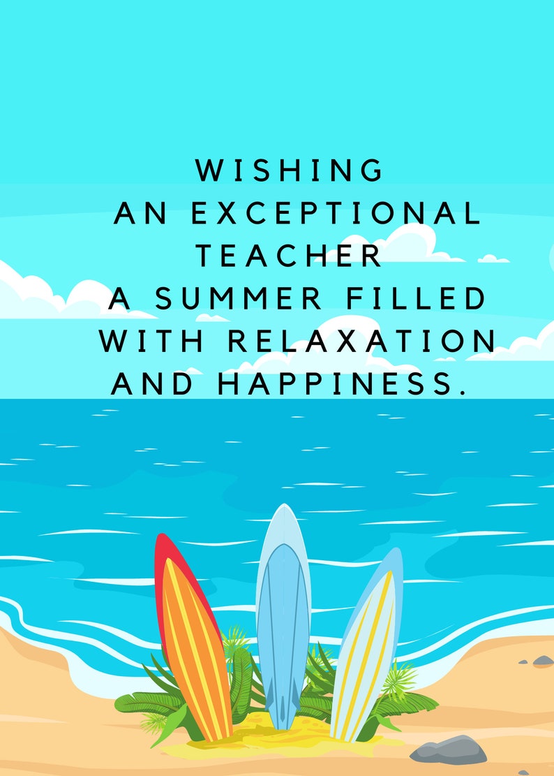 HAPPY SUMMER: End of School Year Greeting Card digital - Etsy