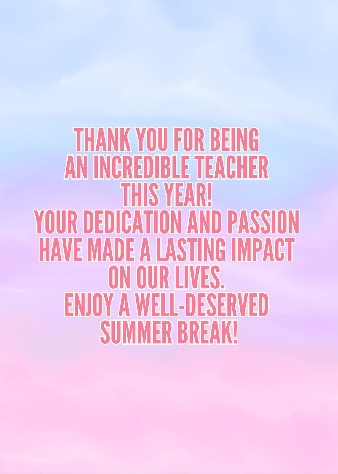 You're the Best: End of School Year Greeting Card digital Download - Etsy