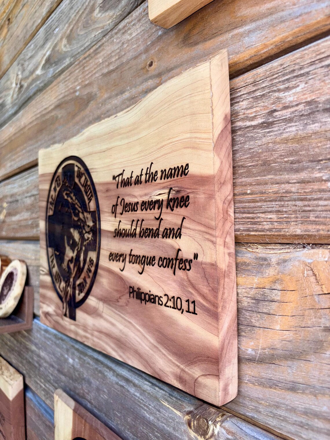 Face of Jesus on the Cross Wooden Engraving With That at the Name of ...