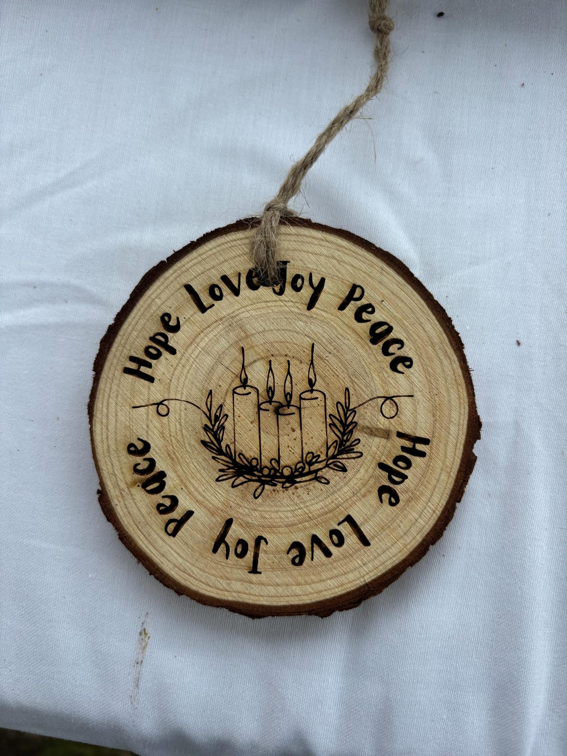 Advent Christmas Ornament (hope, Love, Joy, Peace) - Etsy