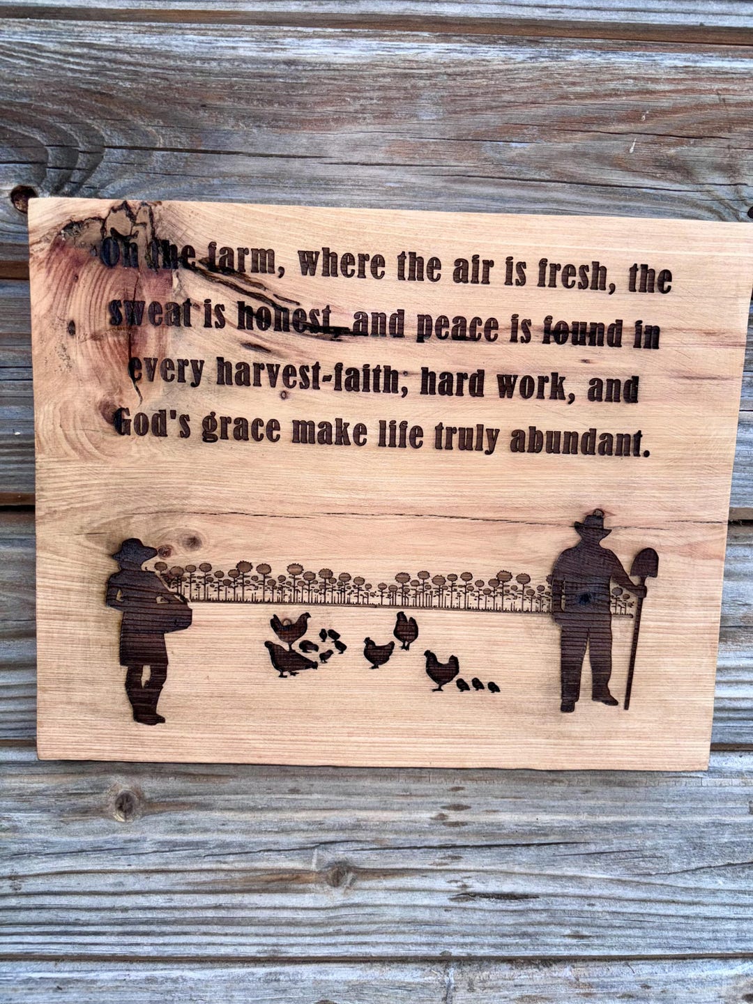 On the Farm, Where the Air is Fresh, the Sweat is Honest …… God's Grace ...