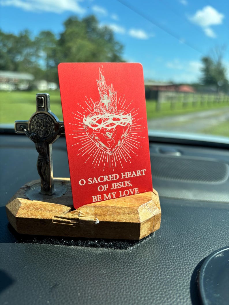 Sacred Heart of Jesus Metal Holy Card - Etsy Australia