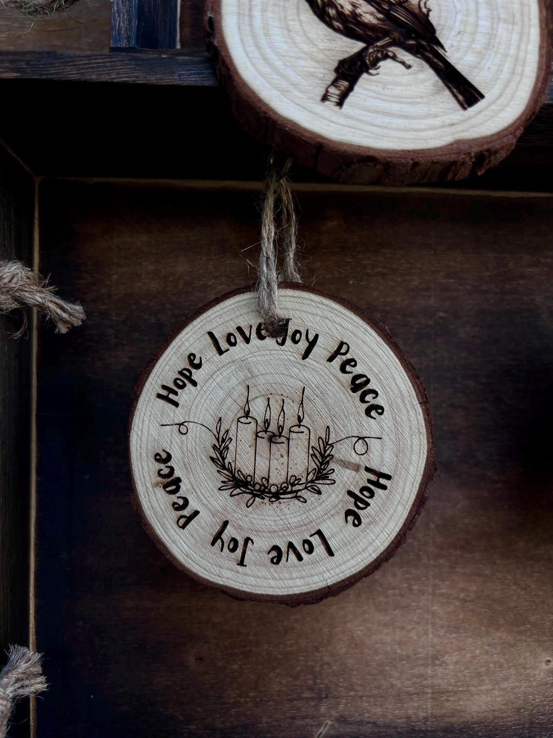 Advent Christmas Ornament (hope, Love, Joy, Peace) - Etsy