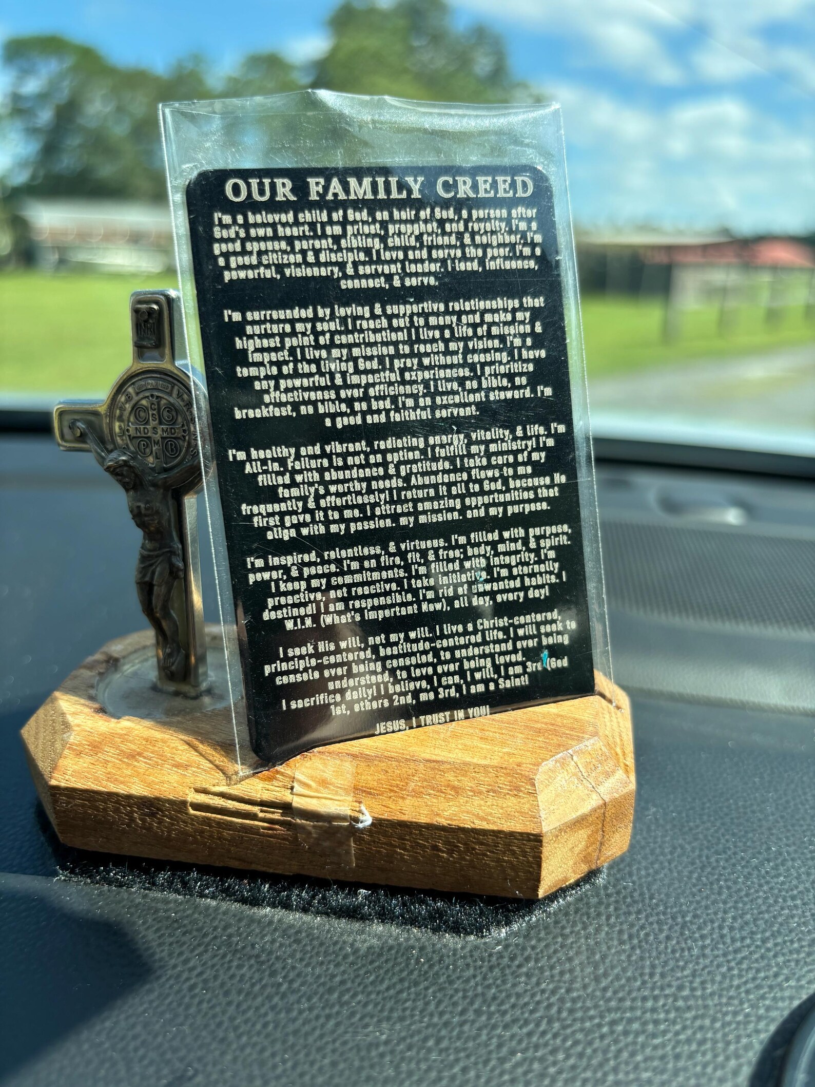 Family Creed Crucifix Metal Holy Card - Etsy
