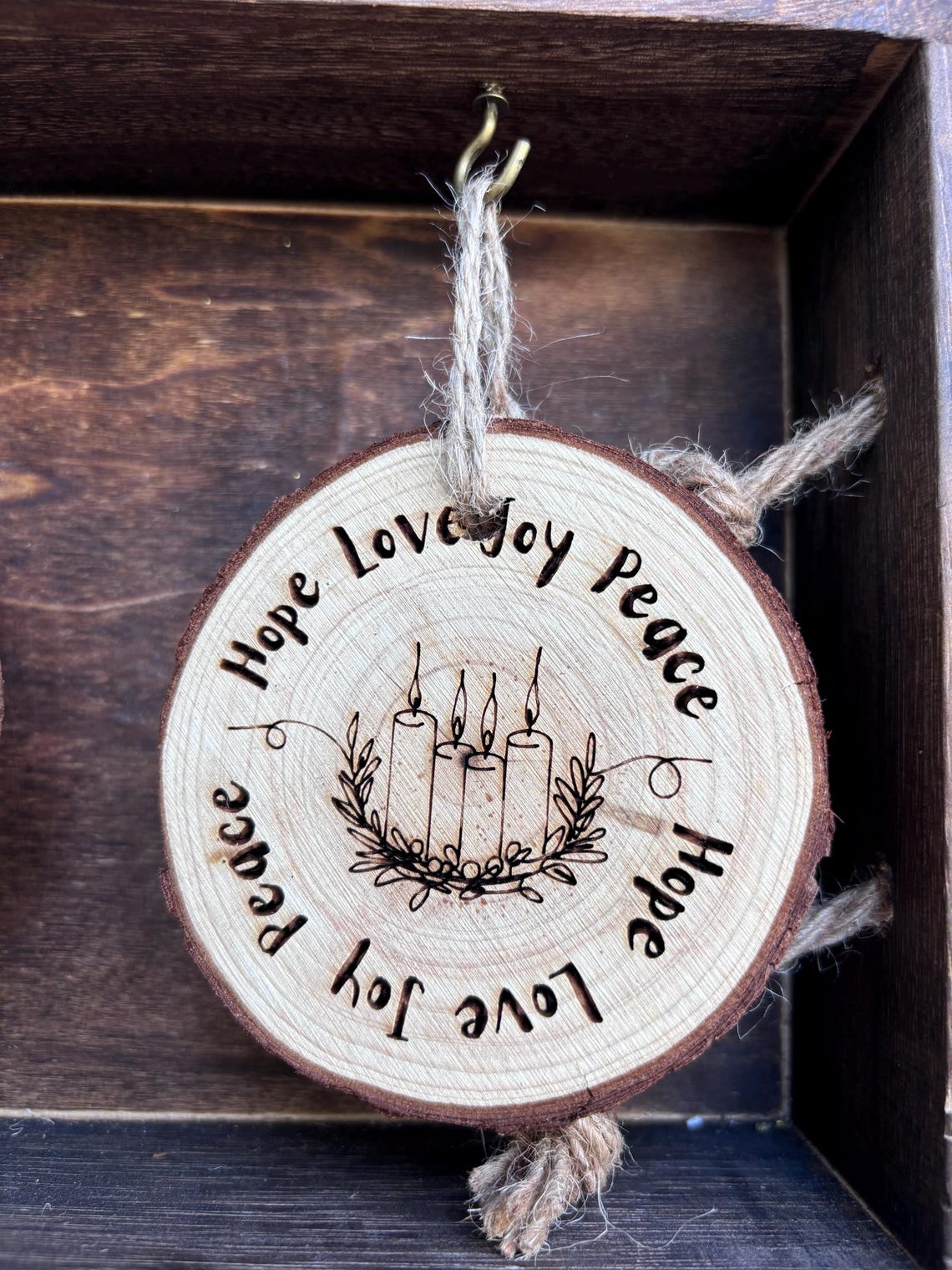 Advent Christmas Ornament (hope, Love, Joy, Peace) - Etsy