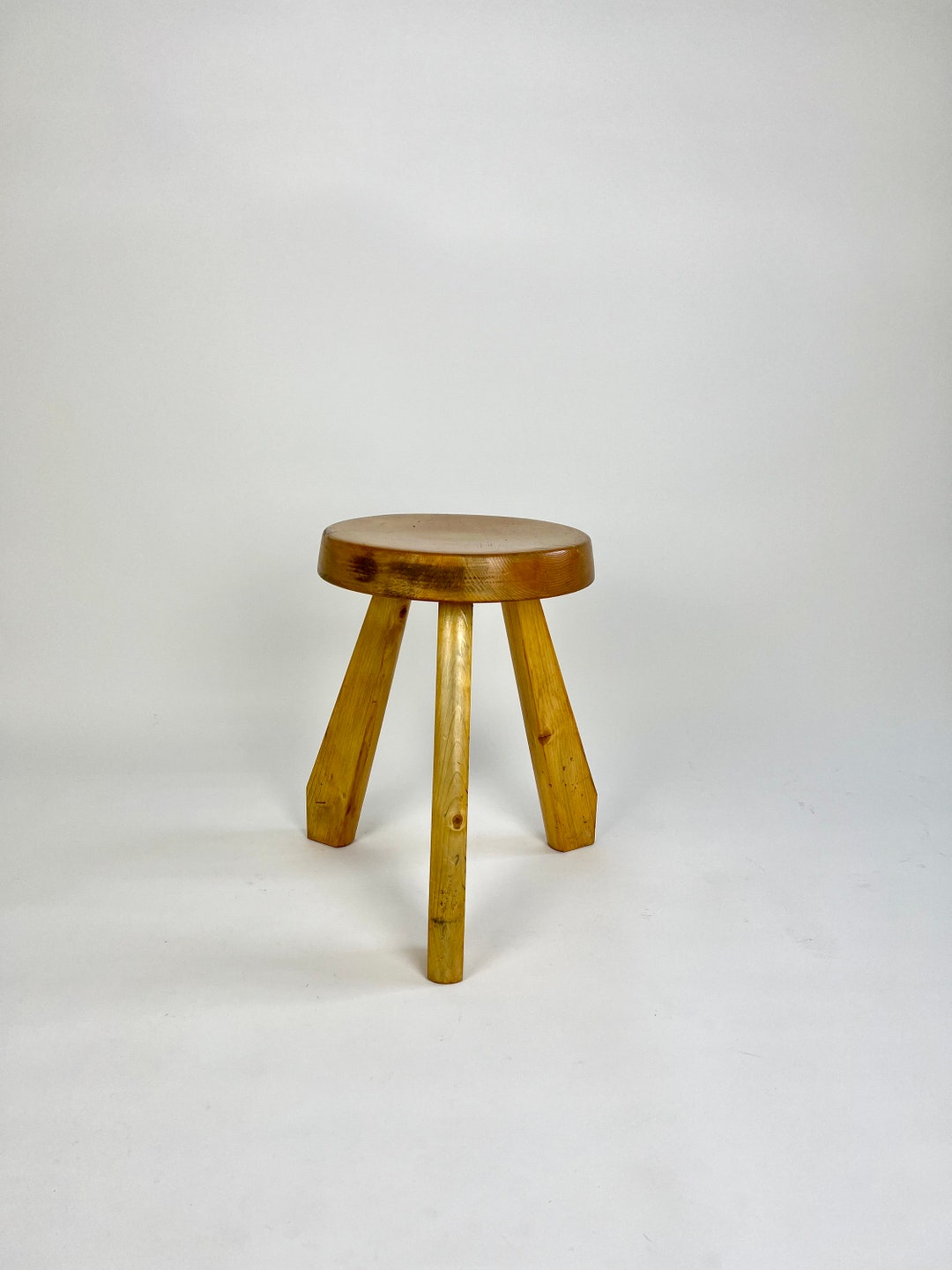 Pine Sandoz Stool From Les Arcs, France. Charlotte Perriand C.1960-70s ...