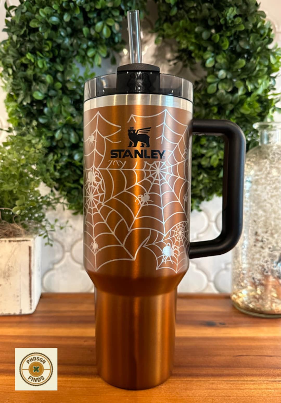 Stanley 40oz Tumbler Halloween Tumbler Spider Tumbler Laser - Etsy