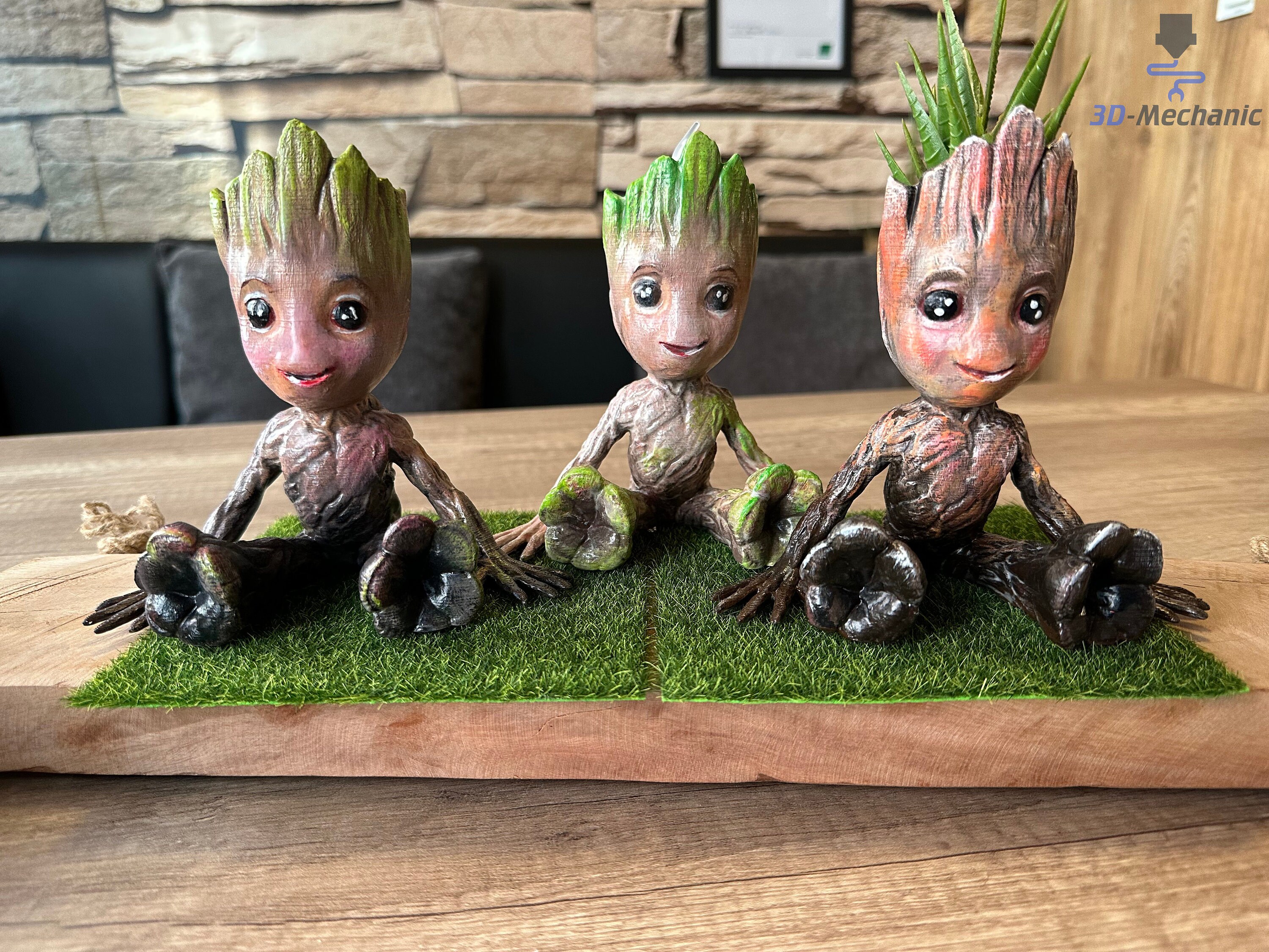 Sitting Baby Groot Flower Pot 3D Printed | 3D Printed Sitting Baby ...